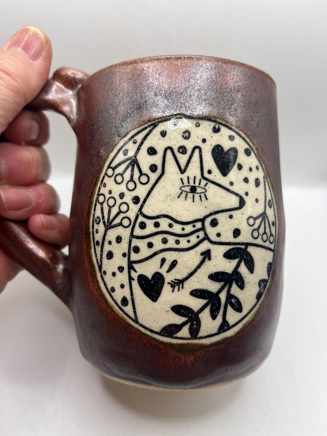 Fox Coffee Tea Mug Ceramic Handmade - Etsy
