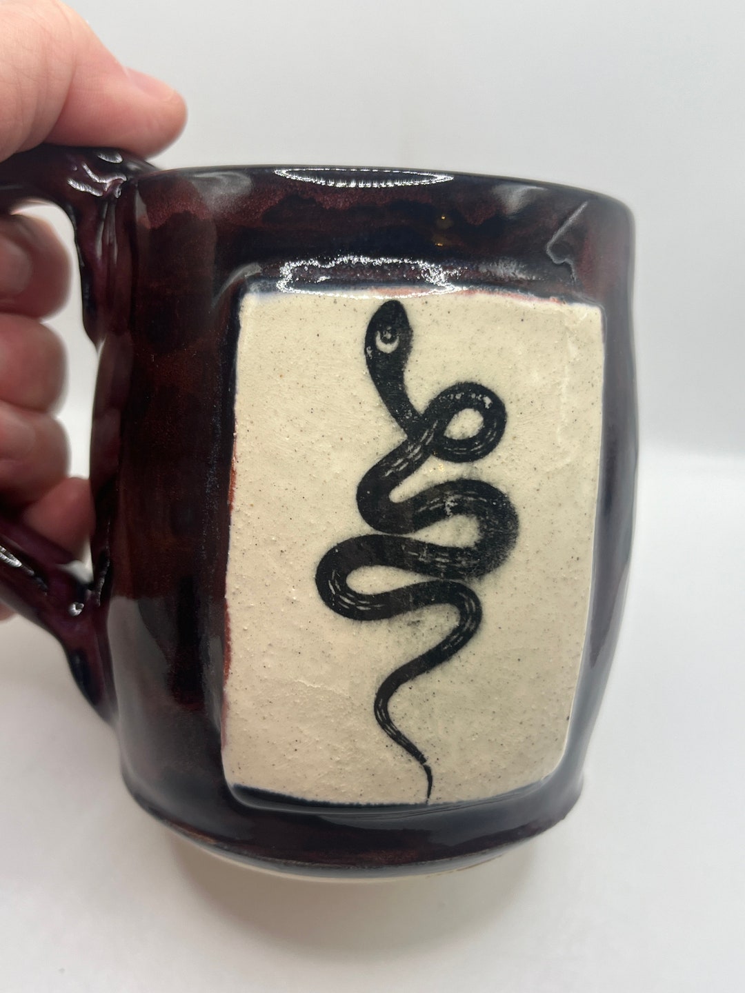 Snake Coffee Tea Mug Stoneware Handmade - Etsy