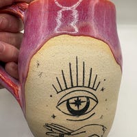 Evil Eye Coffee Mug With Matching Coaster - Talisman Gift - Etsy