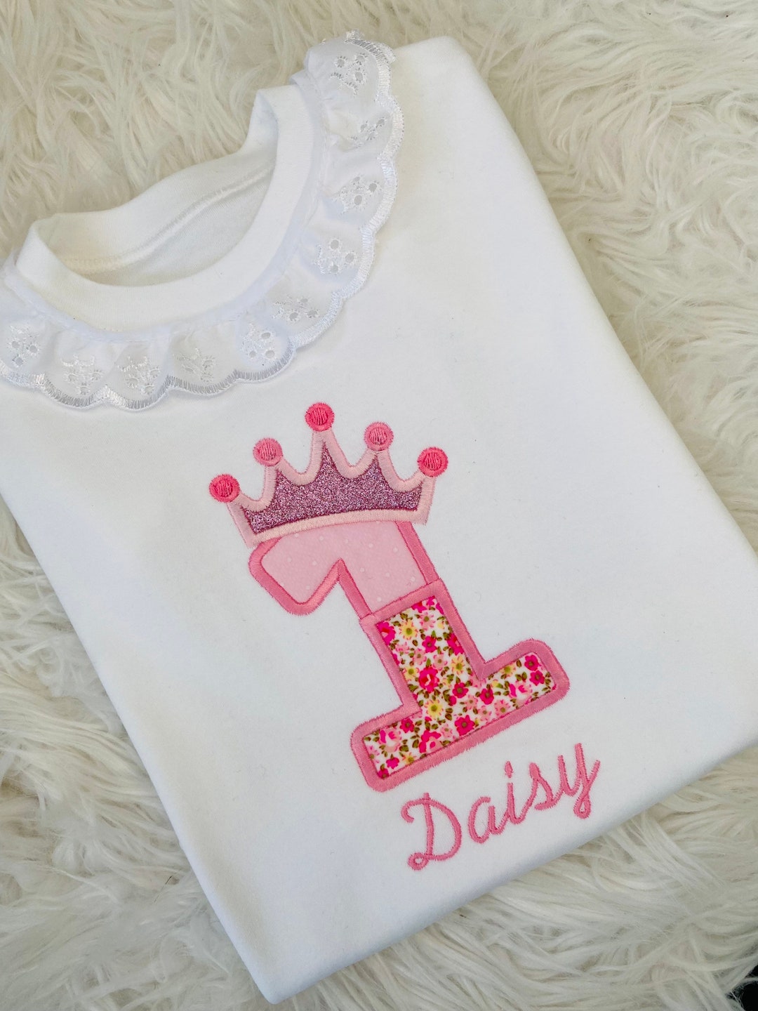 Embroidered Birthday Princess T-shirt, Birthday Top, Princess T-shirt ...