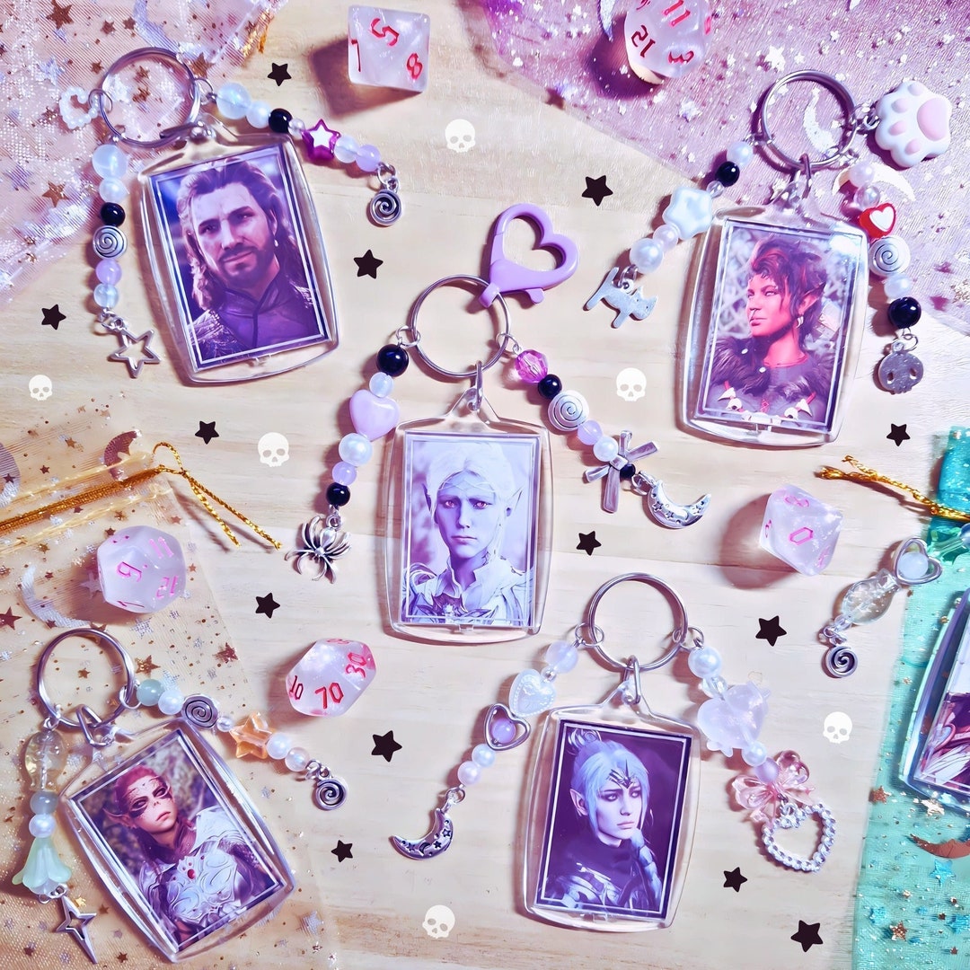 Kawaii BG3 Companian Keychains Wyll, Halsin, Karlach, Lae'zel ...