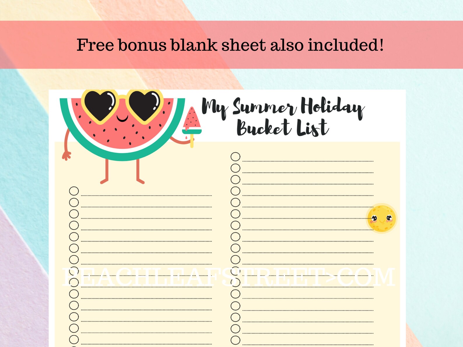 Summer Bucket List Instant Download Summer Bucket List Teen - Etsy UK