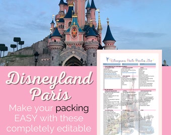 Disneyland Paris Checklist - Etsy