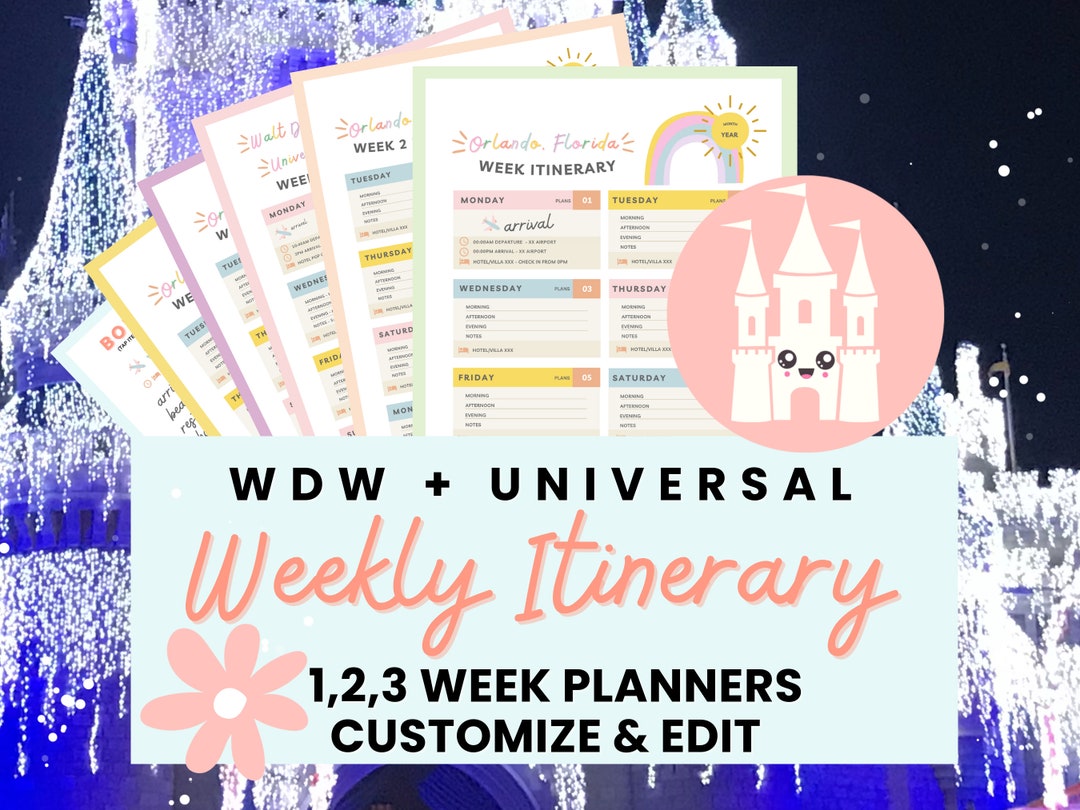 WDW Planner Universal Planner Orlando Planner Florida Vacation Planner ...