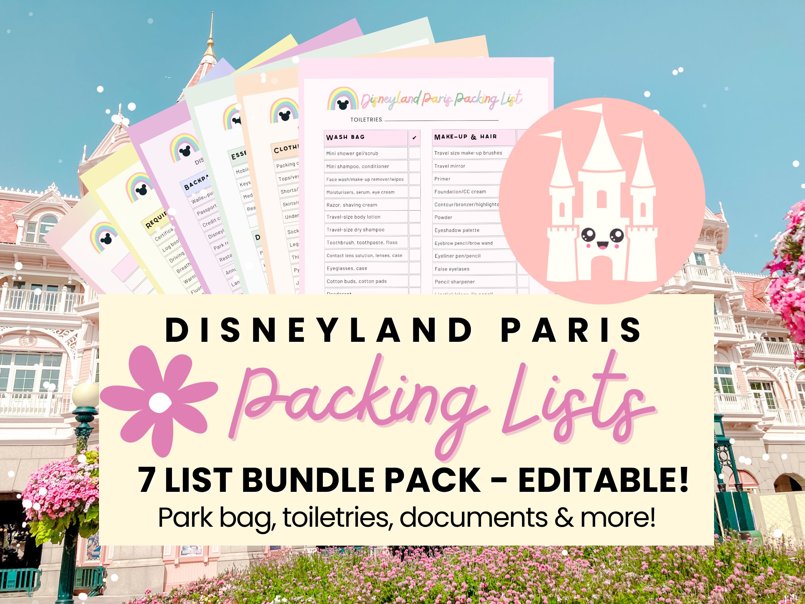 Disneyland Paris PACKING LIST Instant Download Disneyland Paris ...
