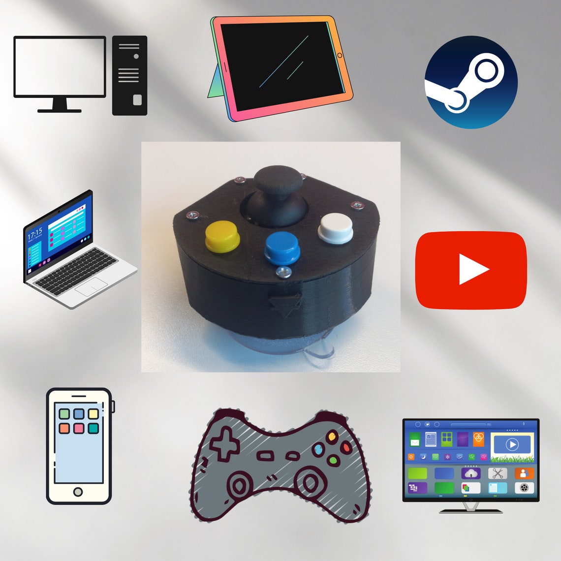 Wireless Adaptive Controller Assistive iPad Windows MacBook Android ...