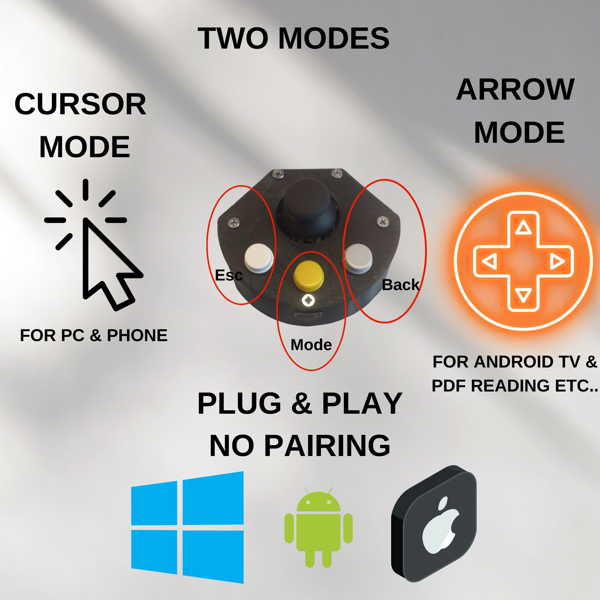 Wireless Adaptive Controller Assistive iPad Windows MacBook Android ...