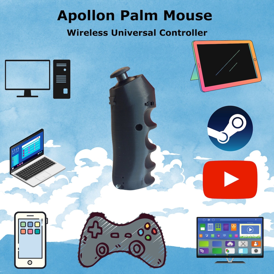 Wireless Universal VR Mouse Ergonomic Mobile Presentation Gaming Device ...