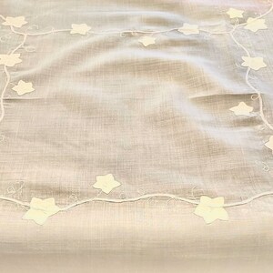 White Altar Cloth | Star Table Cloth | Mantel | Table Cloth | Stars ...
