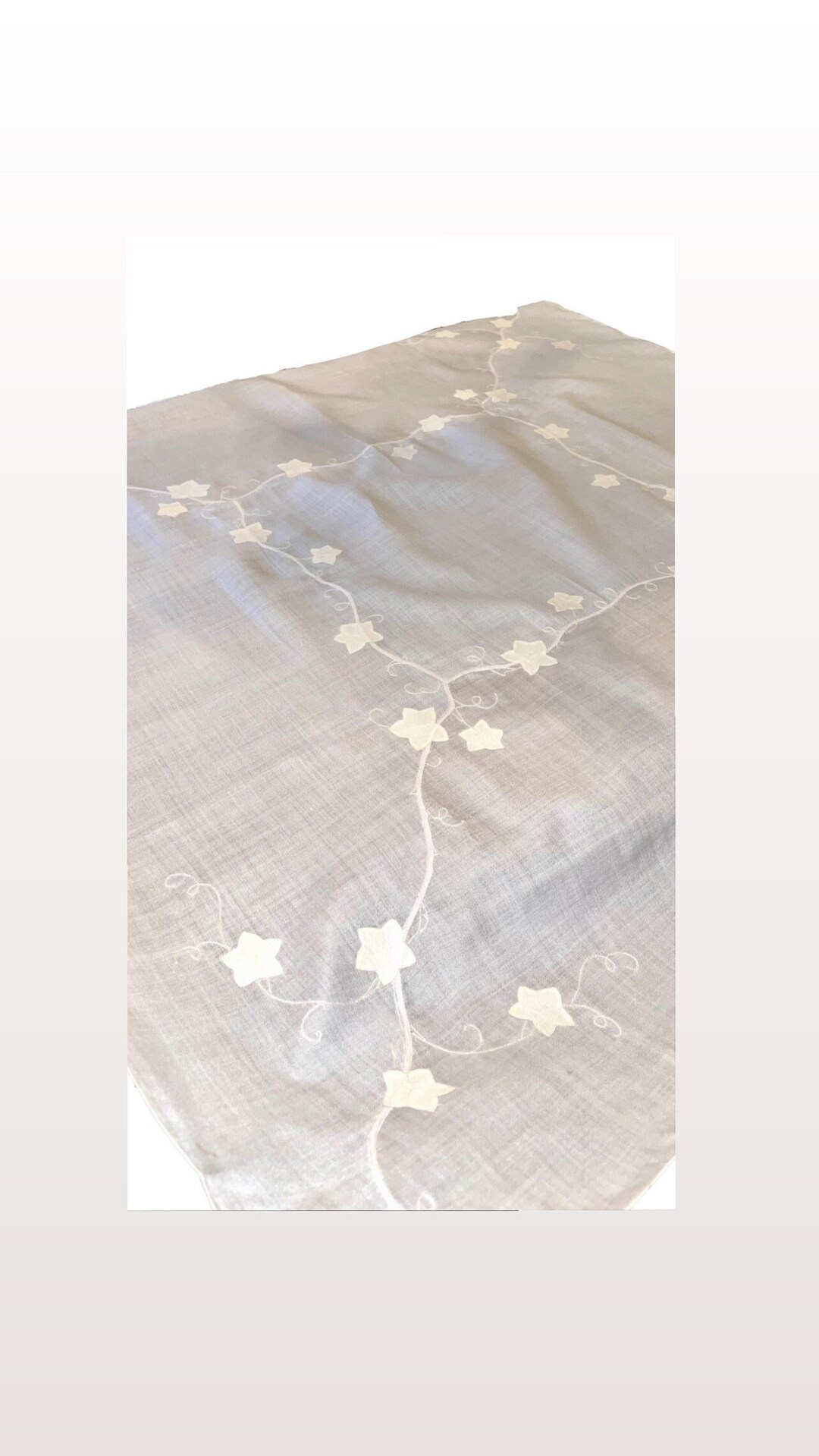 White Altar Cloth | Star Table Cloth | Mantel | Table Cloth | Stars ...
