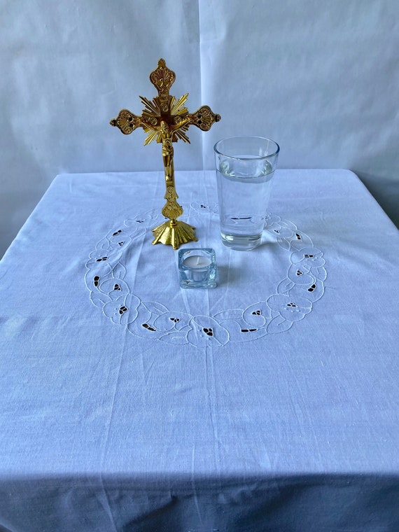 White Altar Cloth Mantel De Boveda | Etsy