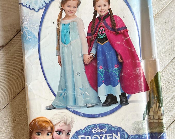 Disney Frozen Princess Anna and Elsa Sewing Pattern : Simplicity W0733 ...