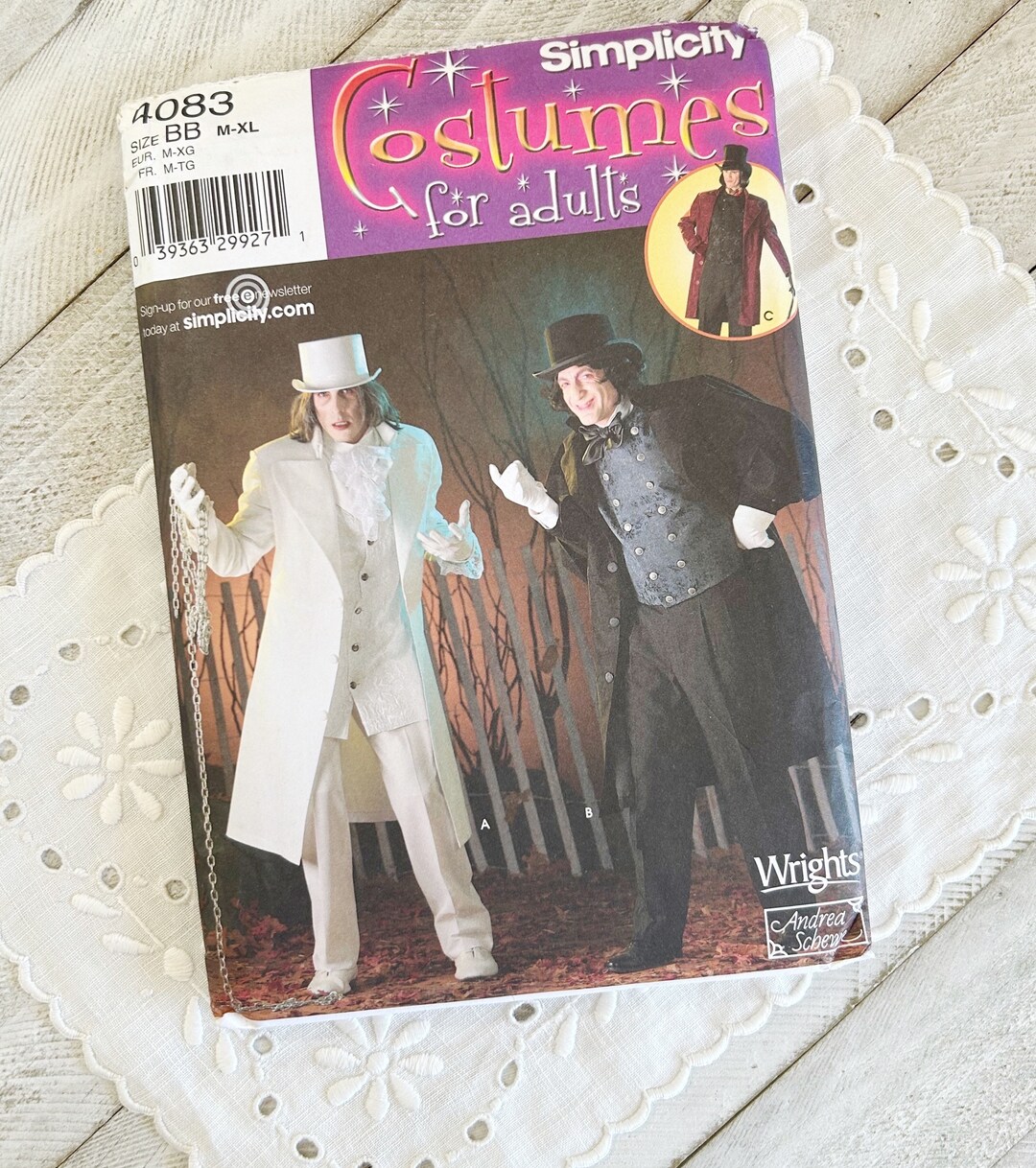 Mad Hatter Charles Dickens Style Costume Variety Sewing Pattern ...
