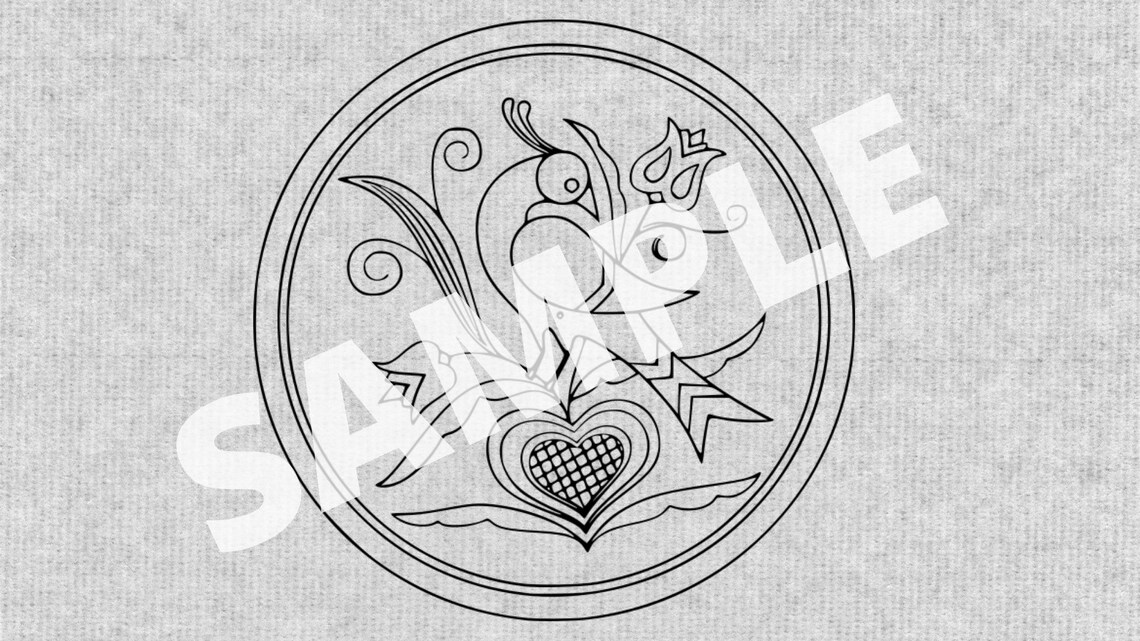 Dutch Hex Distelfink .svg File for Use With Laser and Other Machines - Etsy