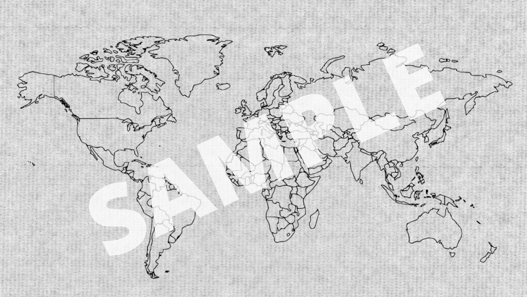 World Map.svg File for Use With Laser and Other Machines - Etsy