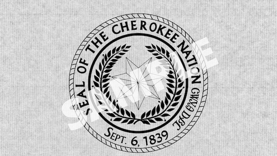 Cherokee Nation Seal .svg File for Use With Laser and Other - Etsy