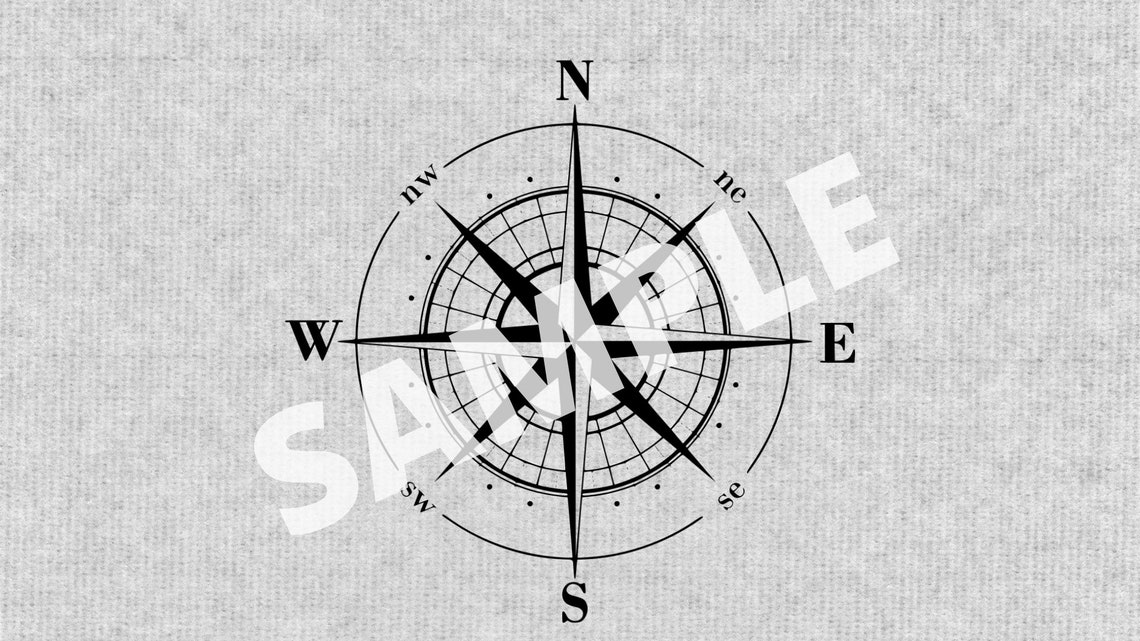 Compass Rose .svg File for Use With Laser and Other Machines - Etsy