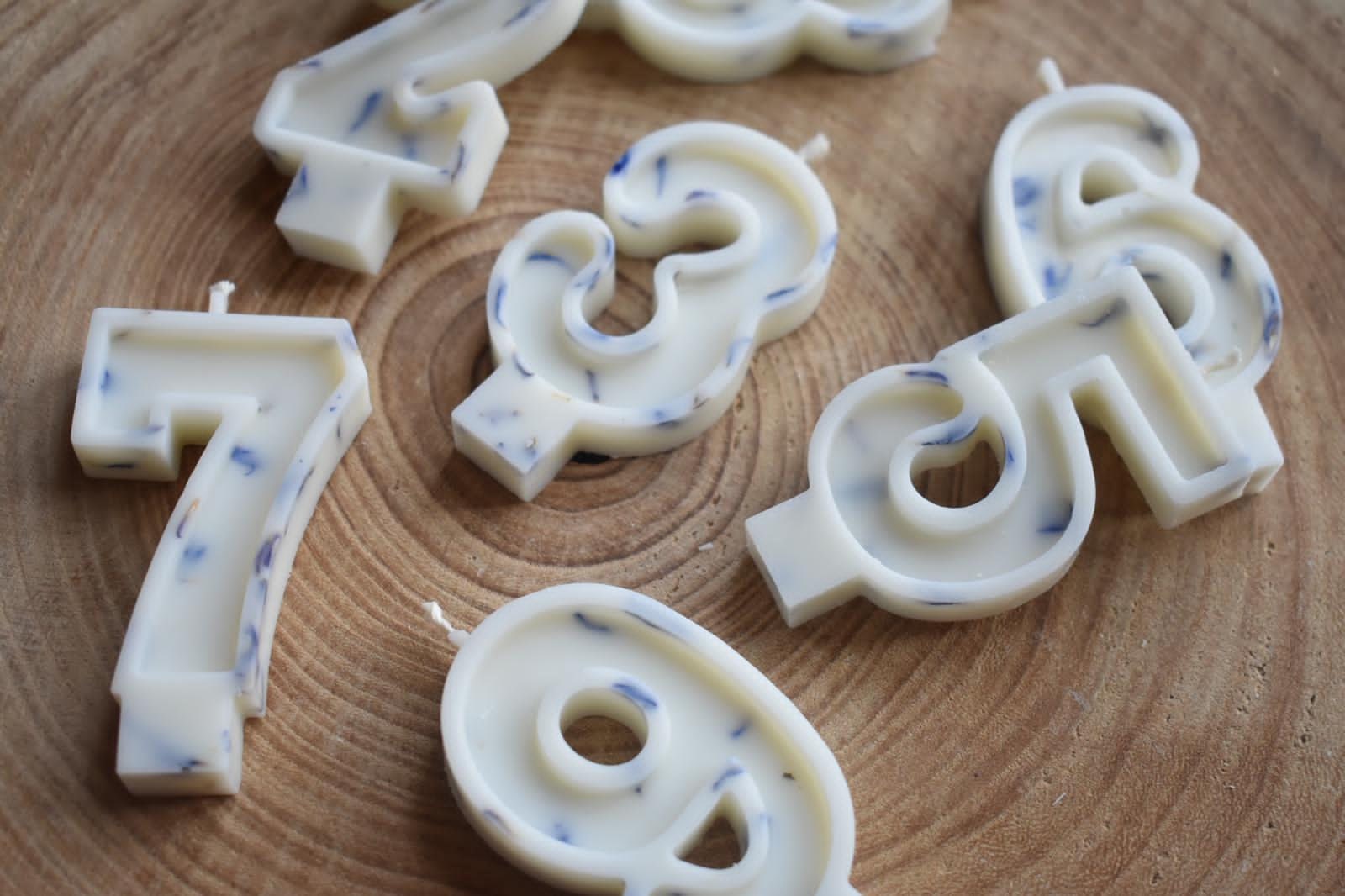 Botanical Birthday Candles Various Colours Dried Flowers | Etsy UK