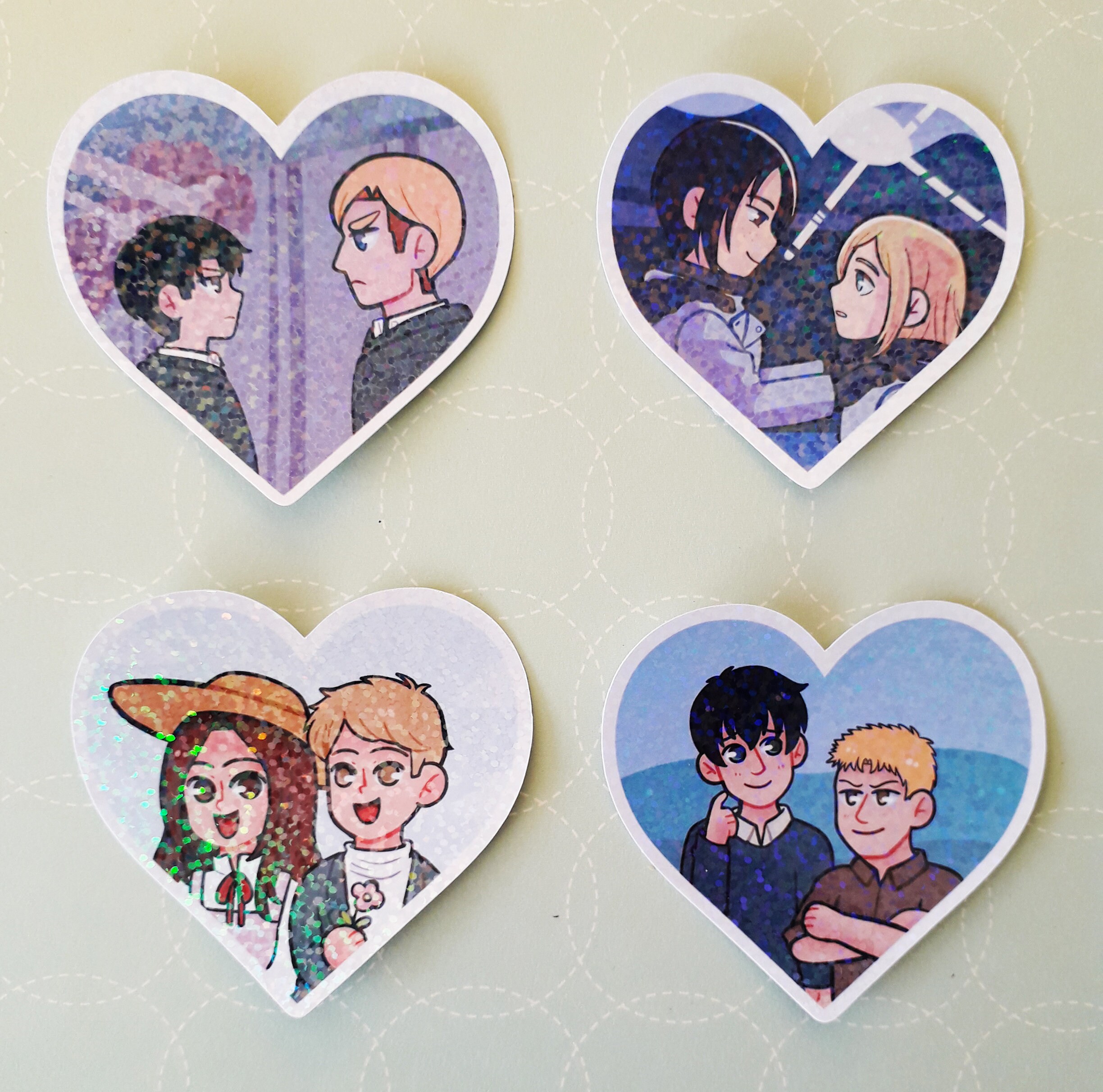 Eruri Yumikuri Reibert Falbi Holographic Stickers | Etsy
