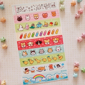 Journaling Animals Holographic Sticker Sheets - Etsy