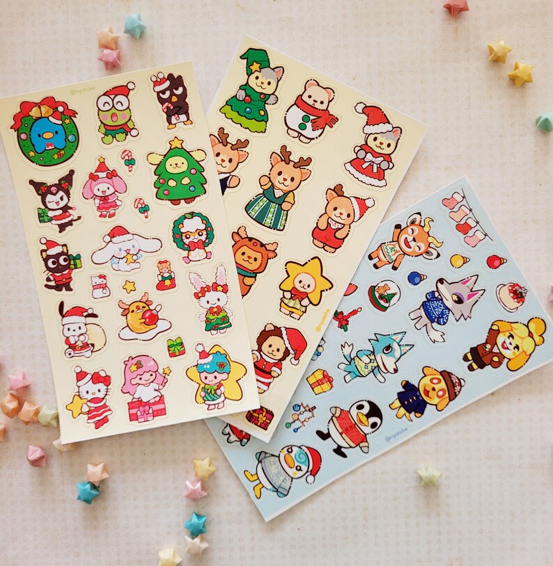 Cute Christmas Stickers - Etsy