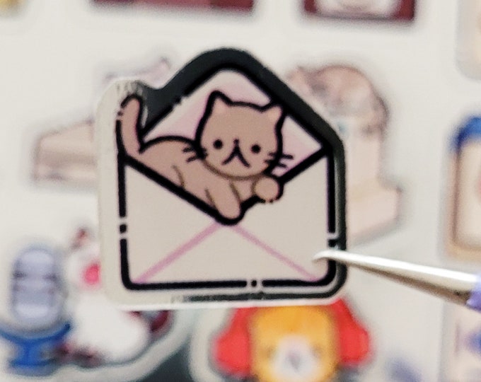 Tea Party Cat Sticker Sheet, Cute Kawaii Aesthetic Stickers, Planner ...