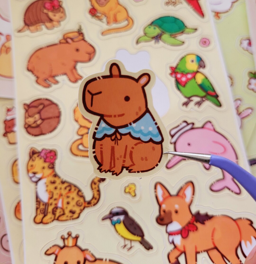 Cute Animals Holographic Stickers - Etsy