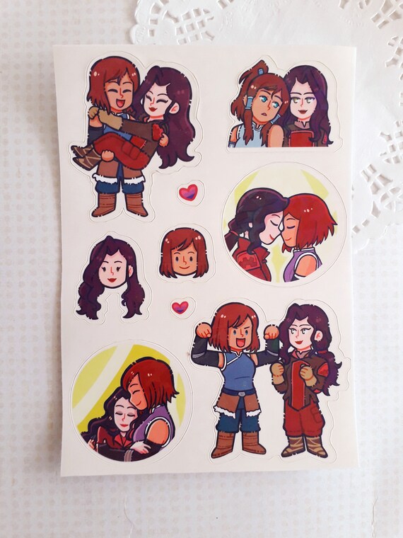 Korrasami Holographic Sticker Sheet | Etsy
