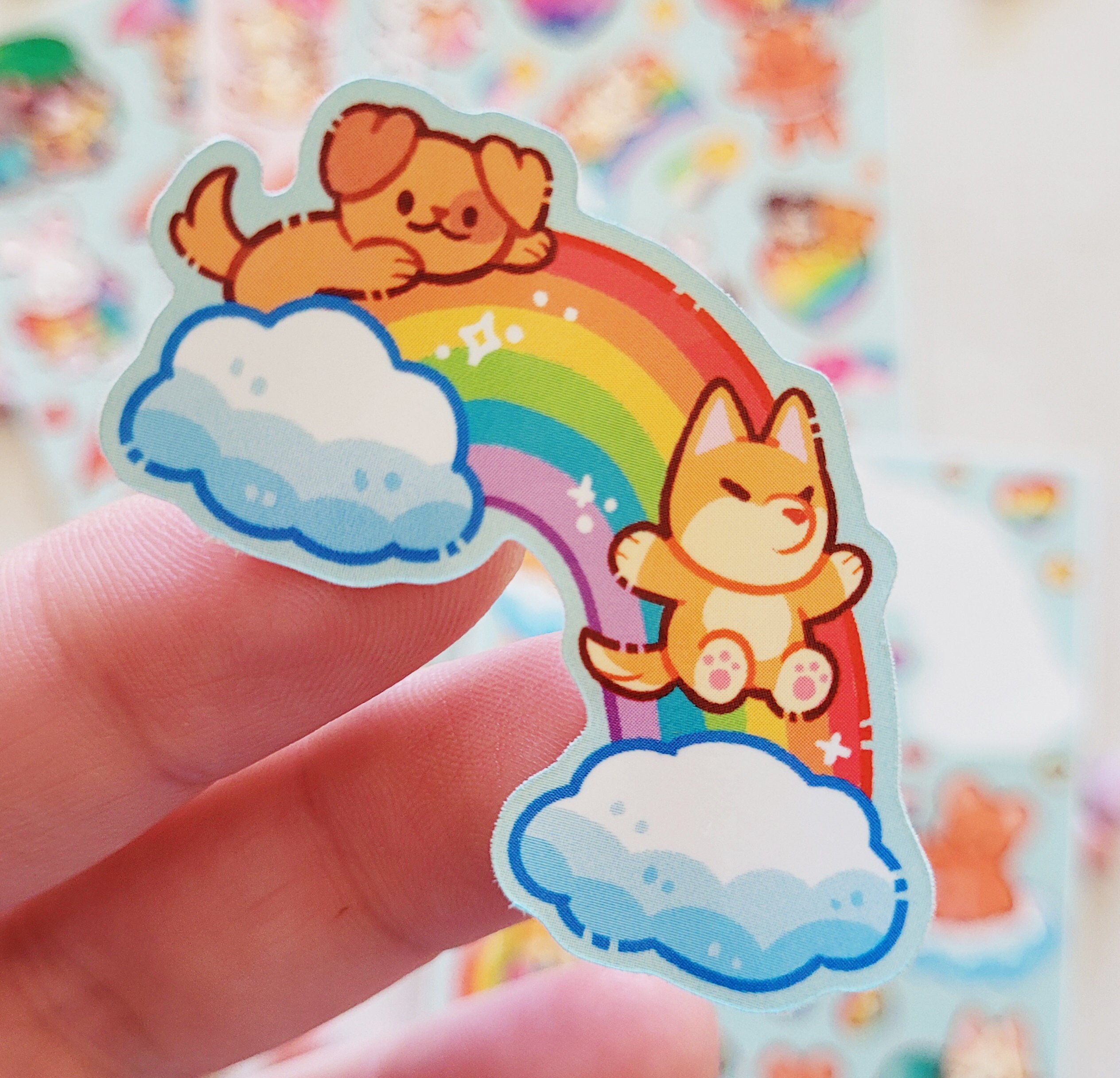 Rainbows Holographic Sticker Sheets - Etsy