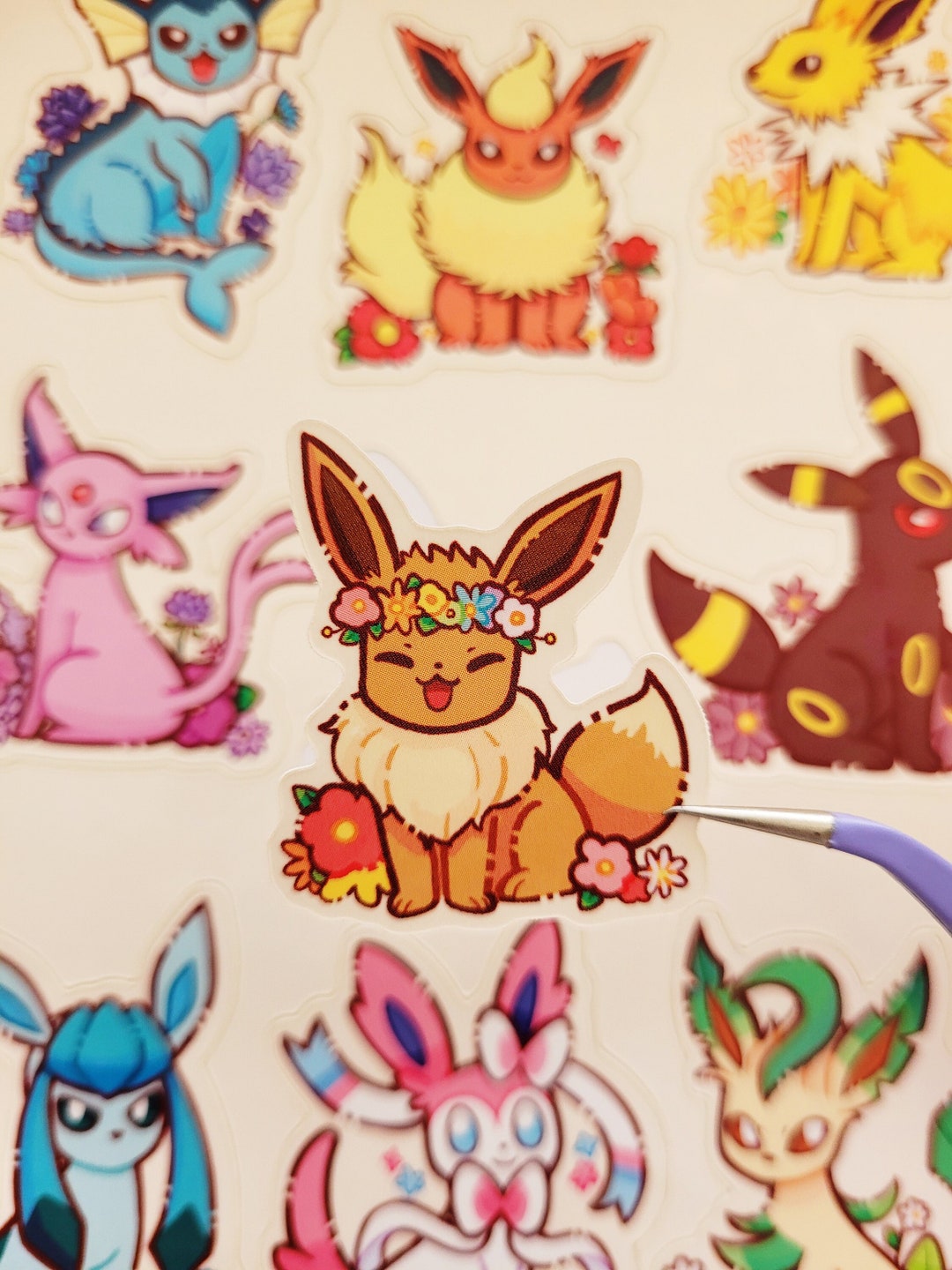 Eeveelutions Holographic Stickers - Etsy
