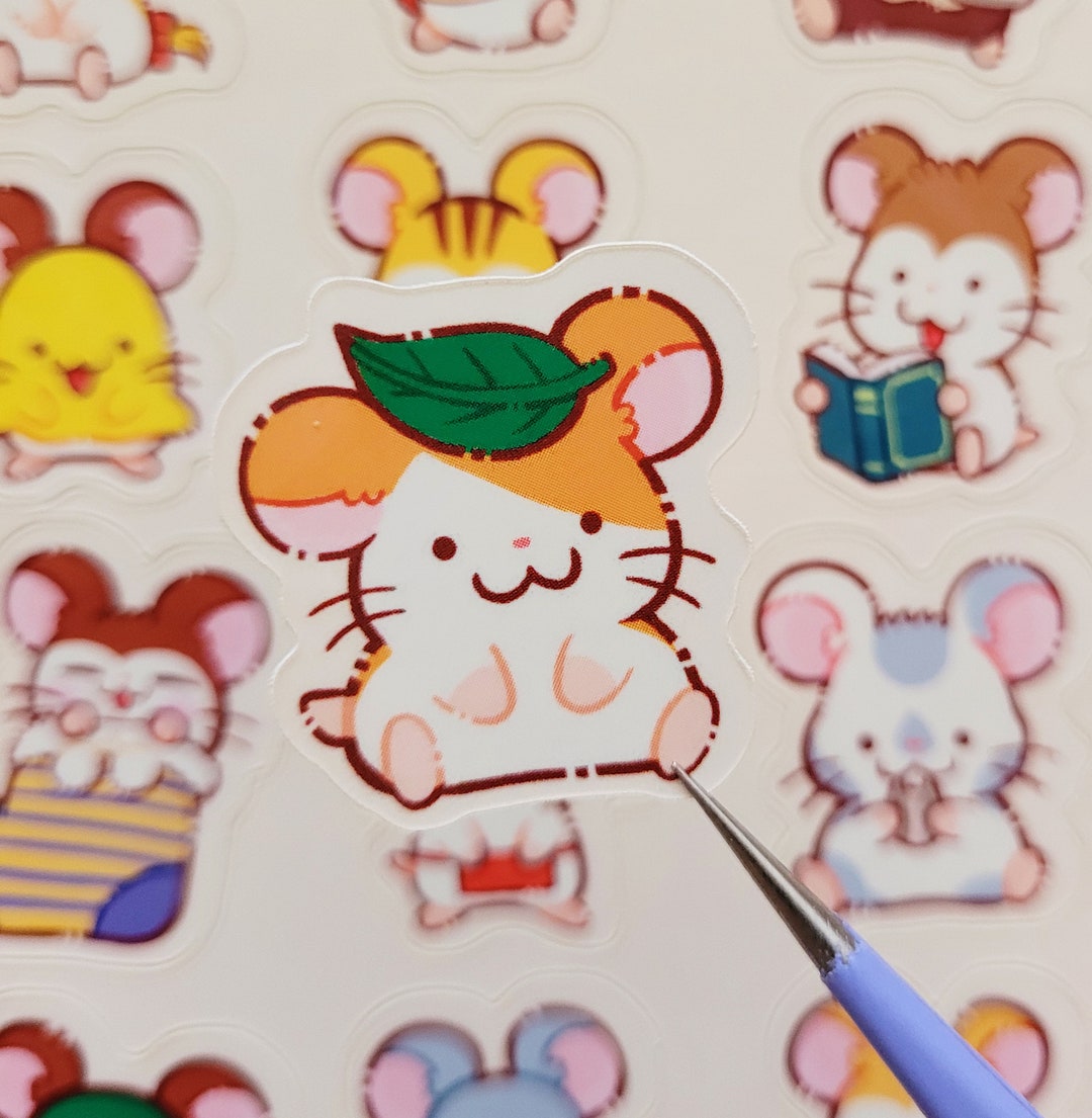 Cute Hamster Holographic Sticker Sheet - Etsy