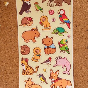 Cute Animals Holographic Stickers - Etsy