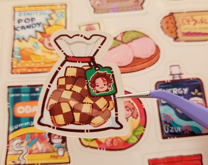 Konbini Snacks Holographic Sticker Sheet - Etsy