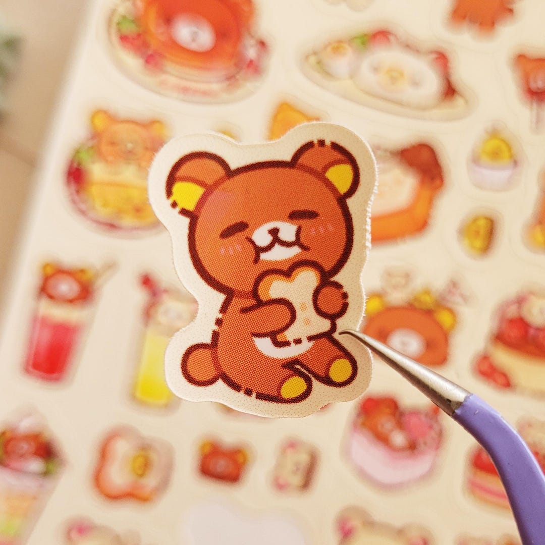 Cute Bear Sticker Sheet - Etsy