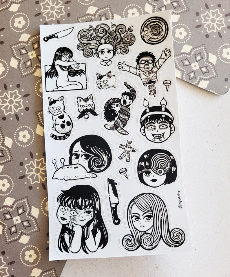 Cute Horror Sticker Sheet - Etsy