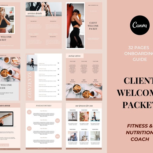 Fitness & Nutrition Client Welcome Pack Template Client | Etsy