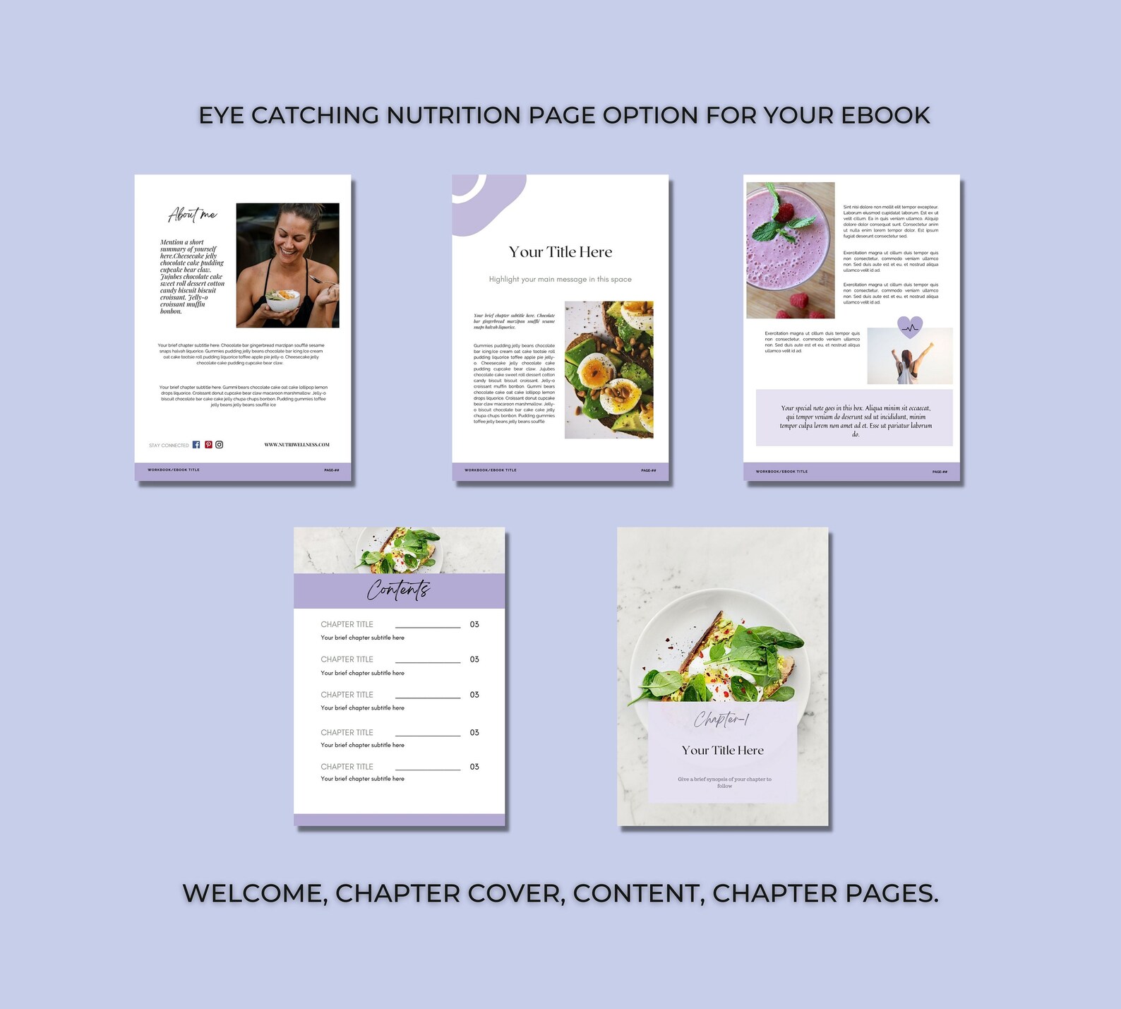 Nutrition Meal Plan Recipe Template. Ebook Canva Template. - Etsy
