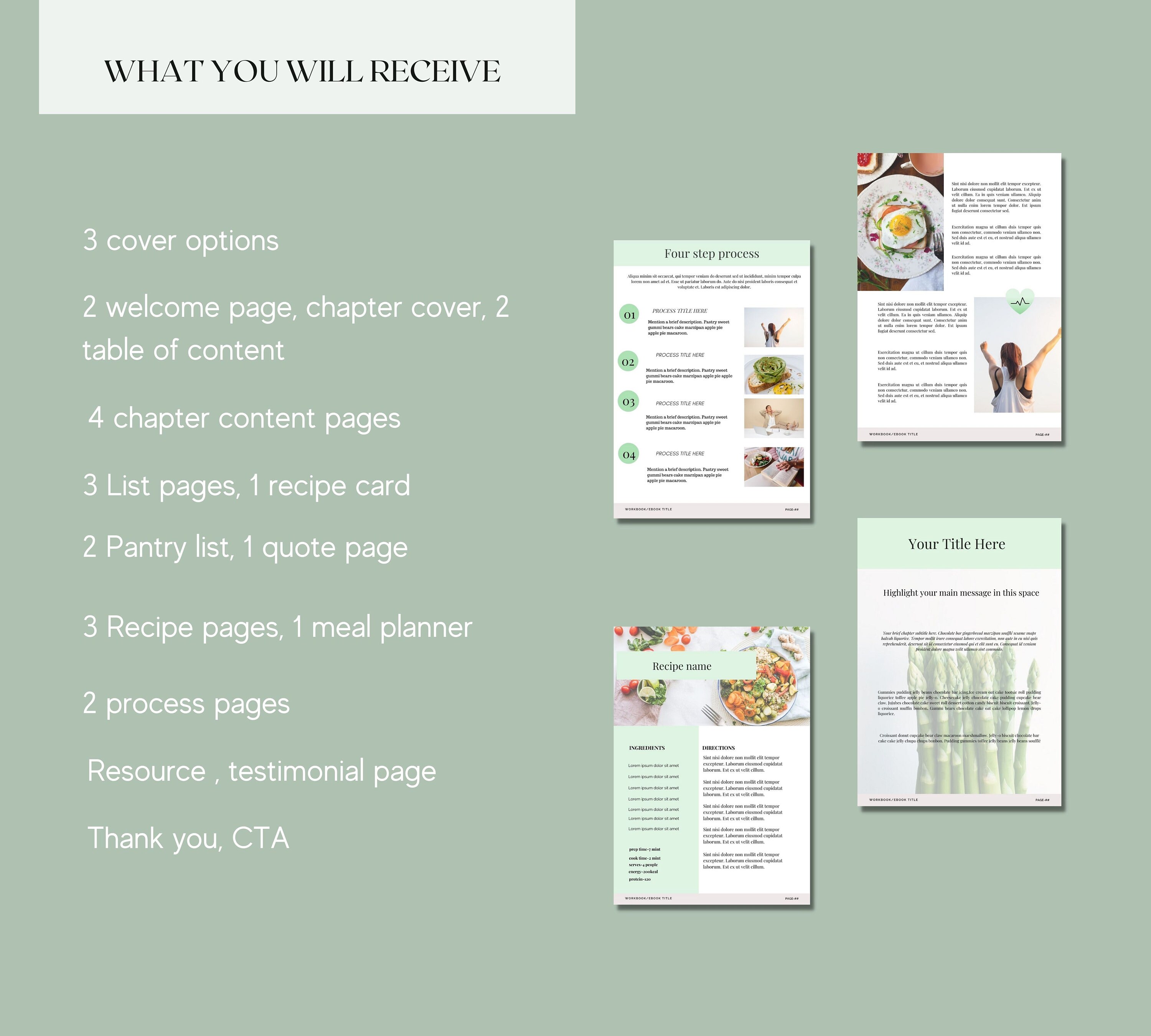 Nutrition Ebook Template Canva. Nutrition Coach Wellness - Etsy