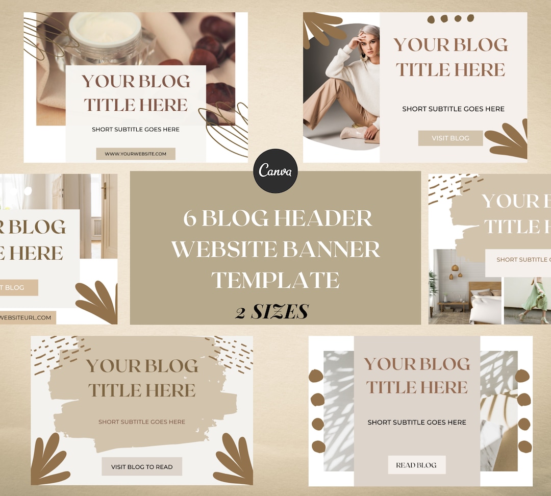 Blog Header Banner Template INSTANT DOWNLOAD Website Banner - Etsy