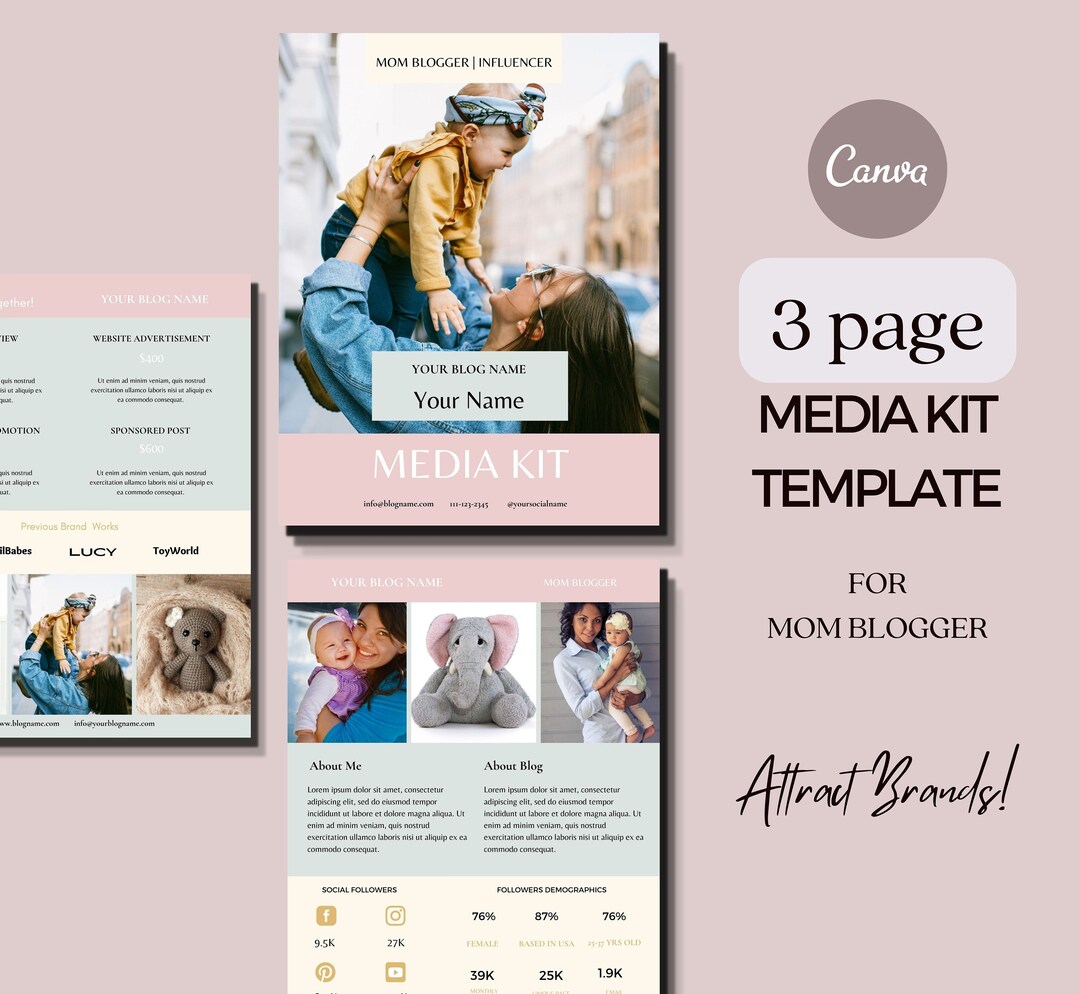 Media Kit Template. Influencer Media Kit Template. Instagram - Etsy