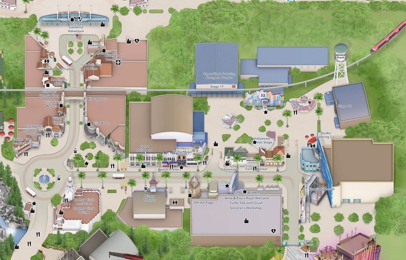 DL-CA California Adventure Deluxe Map (parks and Lands) - Etsy