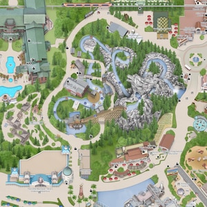 DL-CA California Adventure Deluxe Map (parks and Lands) - Etsy