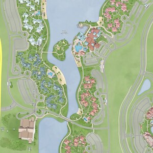 EPCOT Center Park Map, Lands, Pavilions, and Resorts - Etsy