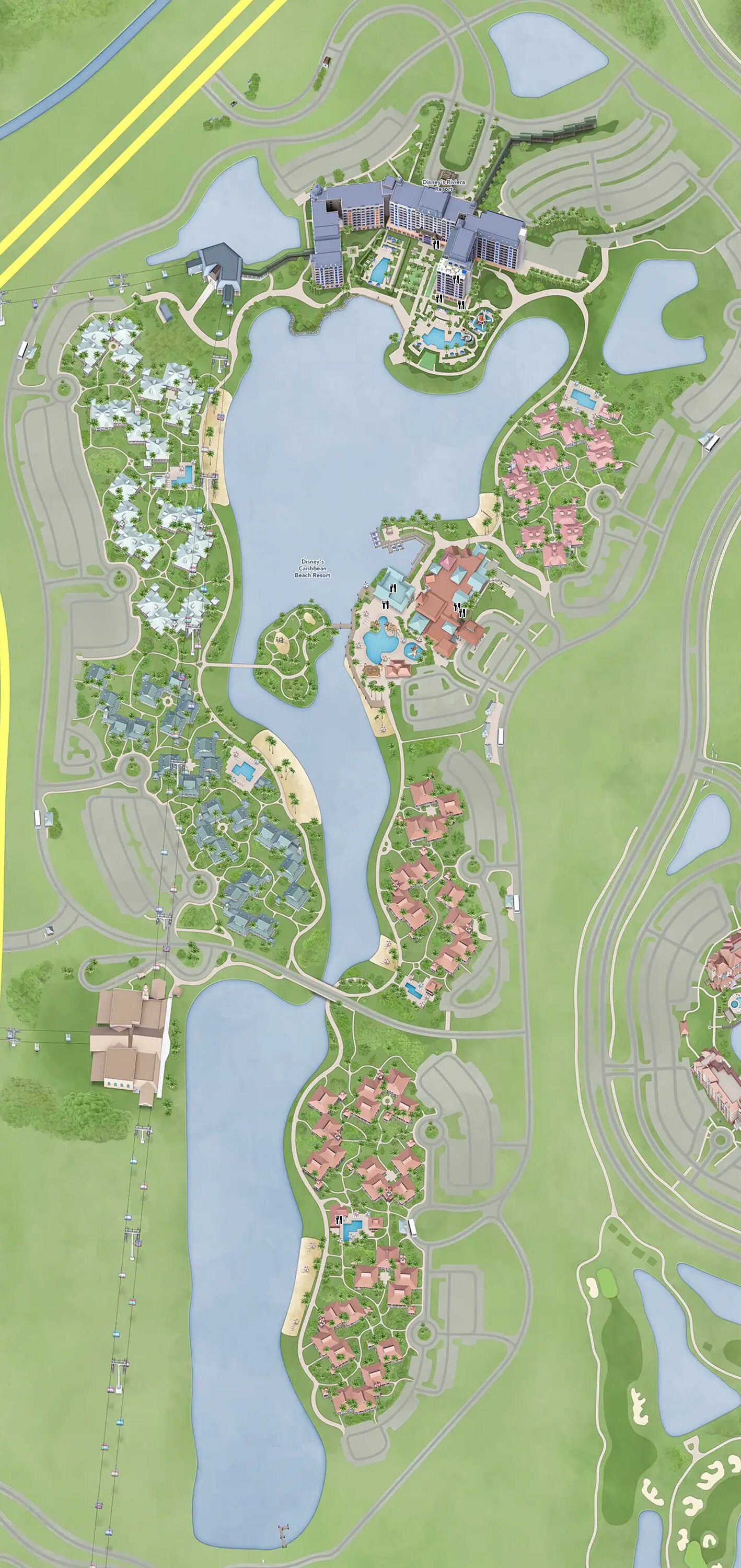 EPCOT Center Park Map, Lands, Pavilions, and Resorts - Etsy
