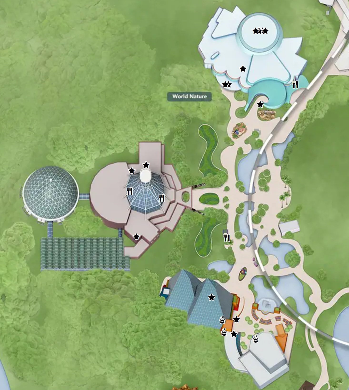 EPCOT Center Park Map, Lands, Pavilions, and Resorts - Etsy