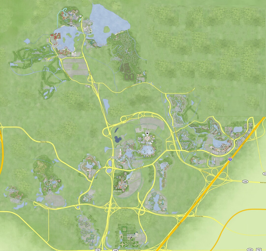 WDW Property and Parks Maps - Etsy