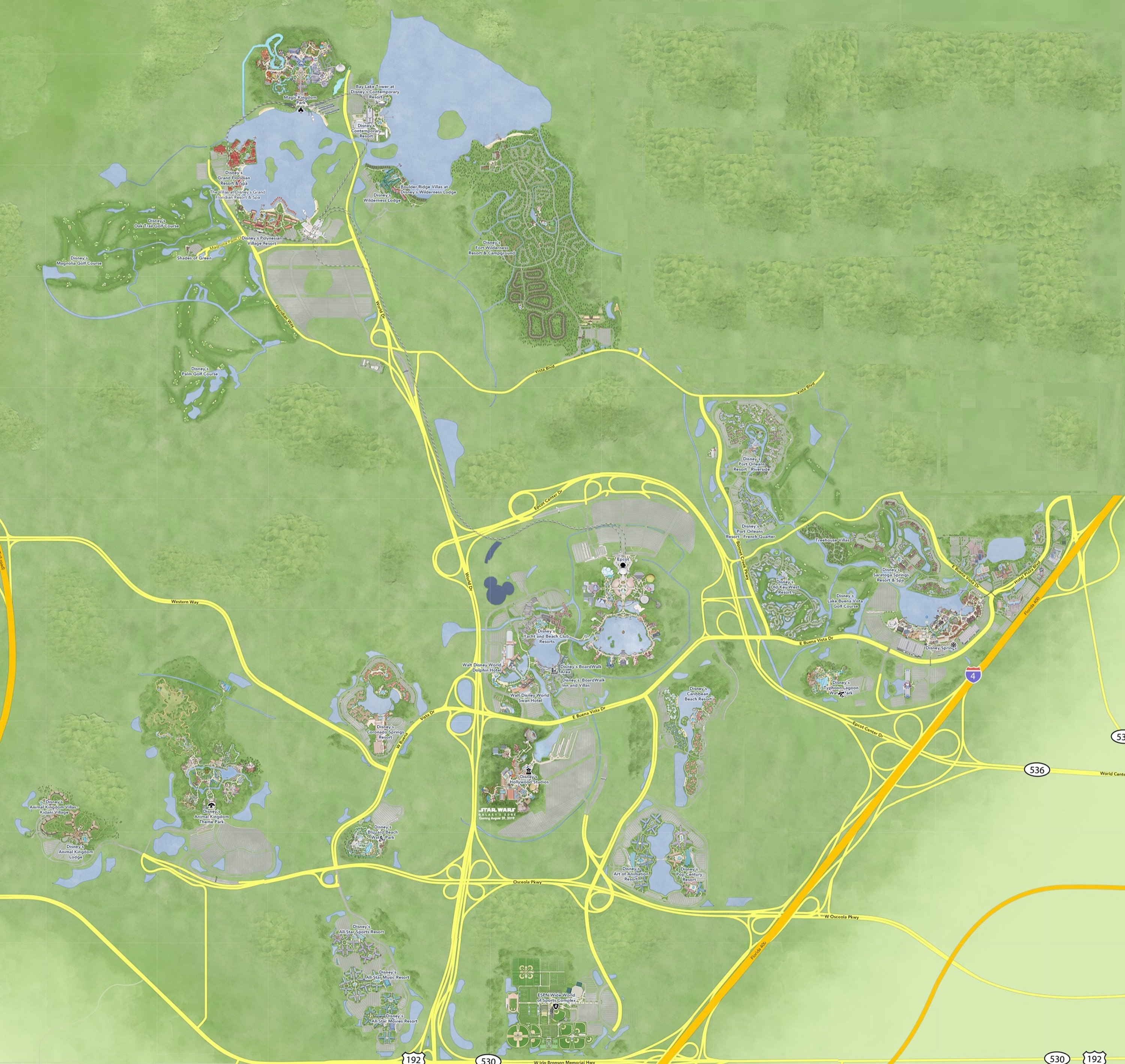 WDW Property and Parks Maps - Etsy