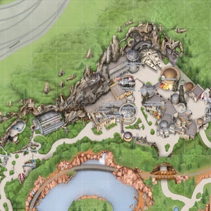 DL-C Disneyland Park Deluxe Map (map and Lands) - Etsy