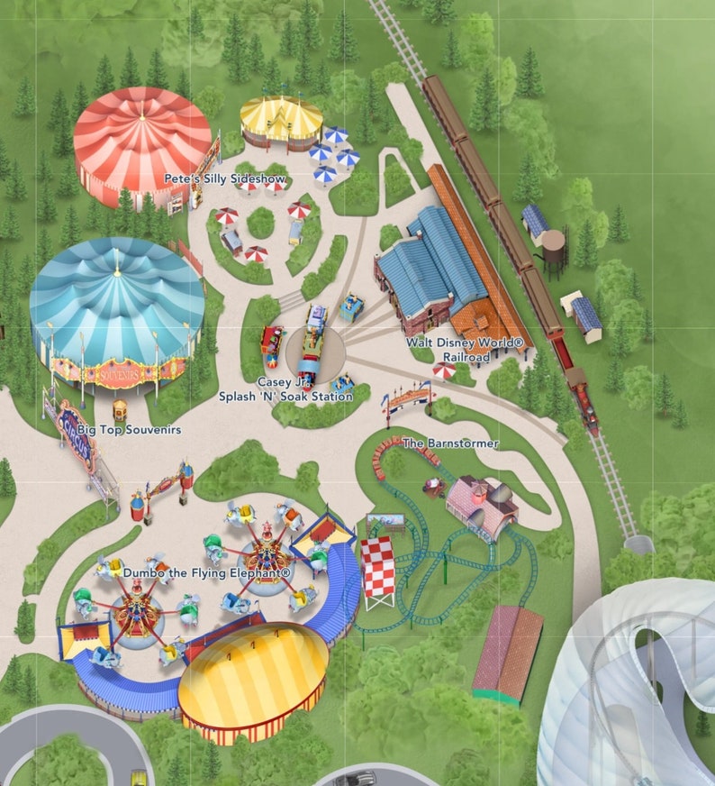 Mapa de Magic Kingdom Park actualizado para julio de 2023 - Etsy México
