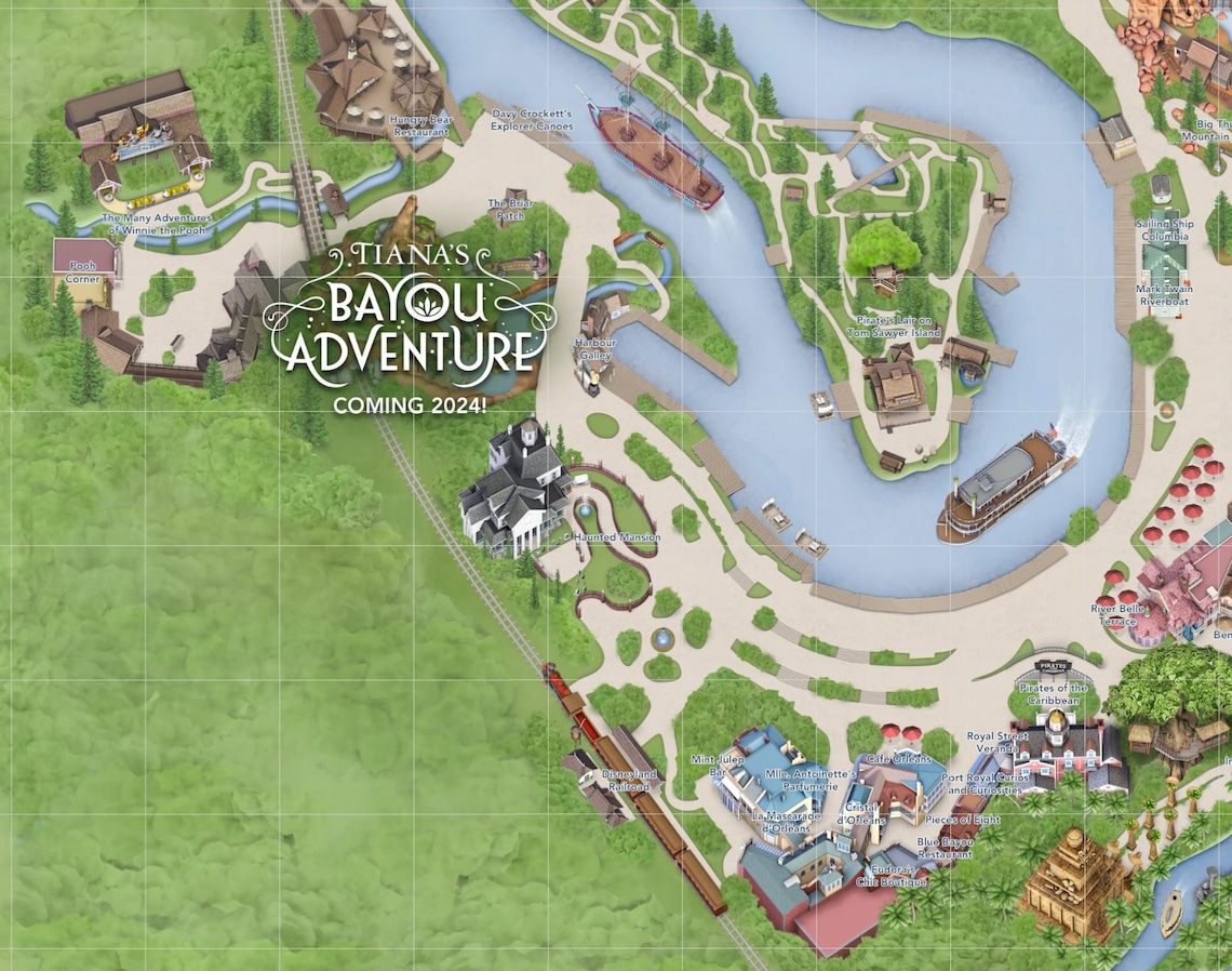 DL-C Disneyland Park Deluxe Map (map and Lands) - Etsy